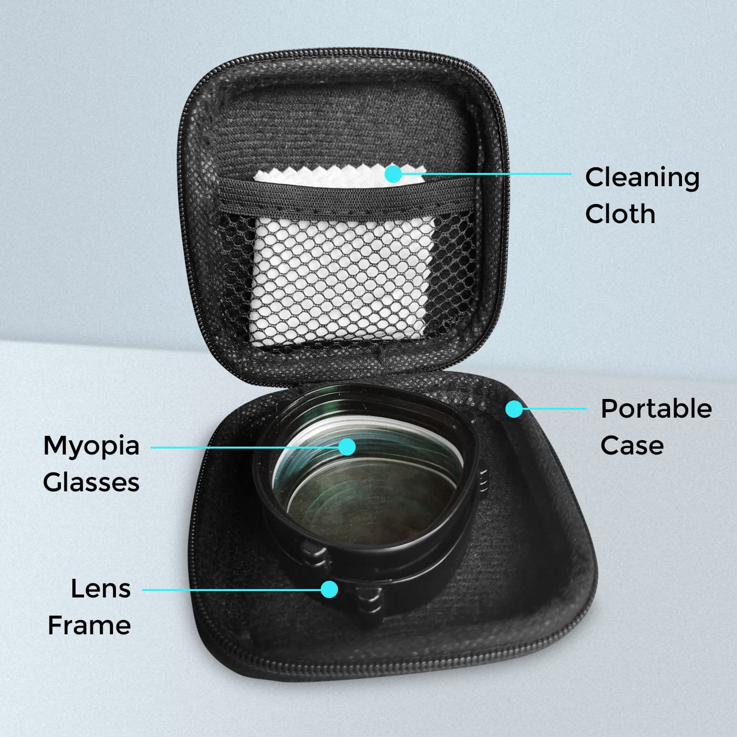Lens Insert Compatible with Oculus Quest 2 - Sonicgrace VR Oculus Quest 2 Myopia Lens Glass with Blue Light Filter, Alloy Magnetic Frame and Lens Combination, Easy to Install (SPH:-4.50, Left)