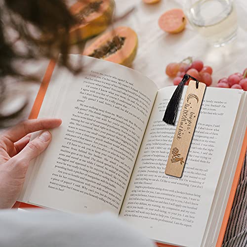 Love You The Moon and Back Funny Inspirational Bookmark, Funny Reader Gifts, Reading Gifts, Gift for Book Lover Writers Friends