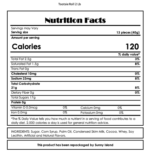 Tootsie Rolls Midgees Chocolate Flavor Gluten Free Chewy Candy, 2 Pound Bag