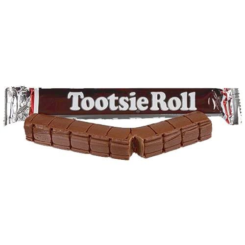 King Size Tootsie Rolls - 12 Count - Original Tootsie Roll Chocolate Flavored Chewy Candy Snack Bars - Classic American Candy Bulk Pack - Individually Wrapped, 28 oz.