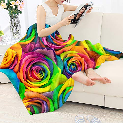 ZERODATE Green Weed Pot Marijuana Leaves Throw Blanket for Home Decor Soft and Fuzzy Warm Microfiber Bed Blankets for Adult Kids-XL