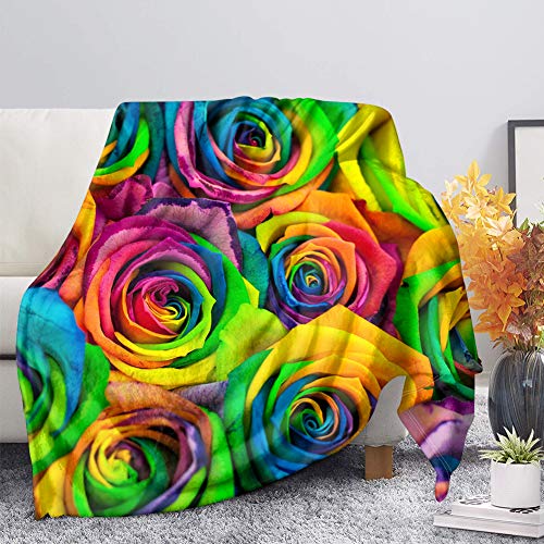 ZERODATE Green Weed Pot Marijuana Leaves Throw Blanket for Home Decor Soft and Fuzzy Warm Microfiber Bed Blankets for Adult Kids-XL