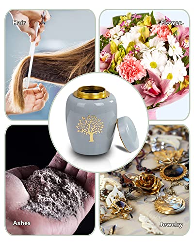 Medium Urns for Human Ashes,Beautiful Ceramic Tree of Life Cremation Urn,Keepsake Urns for Human Ashes,for Sharing Adult or Baby Urns for Ashes,Pet Urn.