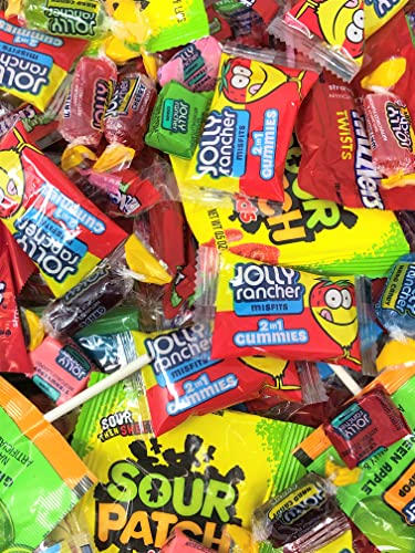 BULK CANDY MIX, 10 LB of Assorted Individually Wrapped, Big Box of Candy Variety, Includes Sour Patch Kids, Rainbow, Strawberry, Watermelon, Cherry Twizzers, Assorted Jolly Ranchers