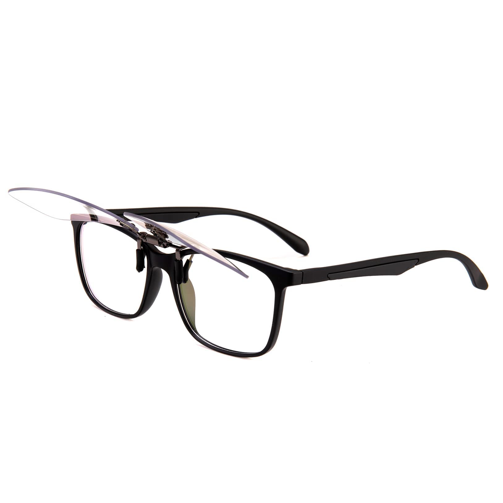 FONHCOO Blue Light Blocking Glasses 2 Pack Clip on for Women & Men - Clips On Your Prescription or Reading Glasses Lightweight Rimless Frameless Anti-Glare, Anti-Fatigue