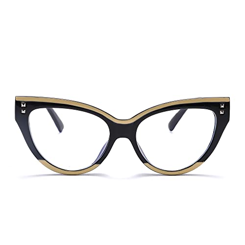 Rmerom Blue Light Blocking Glasses For Women Fake Glasses Fashion Non Prescription Glasses Cat Eye Frames Computer Gaming Eyeglasses