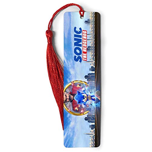 Bookmarks Metal Ruler Sonic Bookography The Measure Hedgehog Tassels Bookworm for Book Markers Lovers Reading Notebook Bookmark Bibliophile Gift