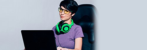 Gunnar Optiks RPG-05401 RPG Full Rim Advanced Video Gaming Glasses with Quad-Core Hinge Design and Amber Lens Tint, Gunmetal Frame Finish