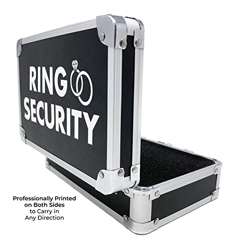 THE RING LEGEND Ring Security Ring Bearer Briefcase with Padded Slits to Hold Rings - Ring Bearer Gifts - Wedding Ring Security Case for Kids - Special Agent Ring Bearer Box Boys Security
