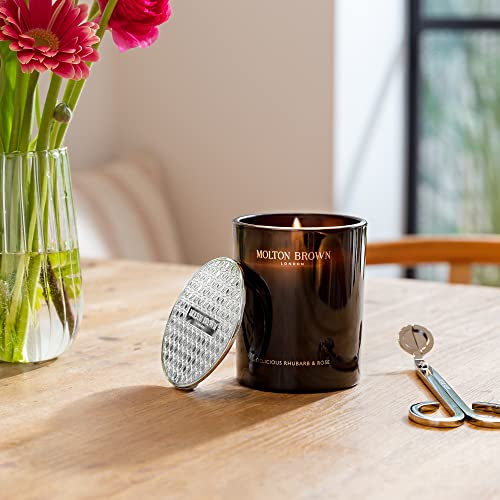 Molton Brown Delicious Rhubarb & Rose Signature Scented Candle (Single Wick), 6.07 oz.