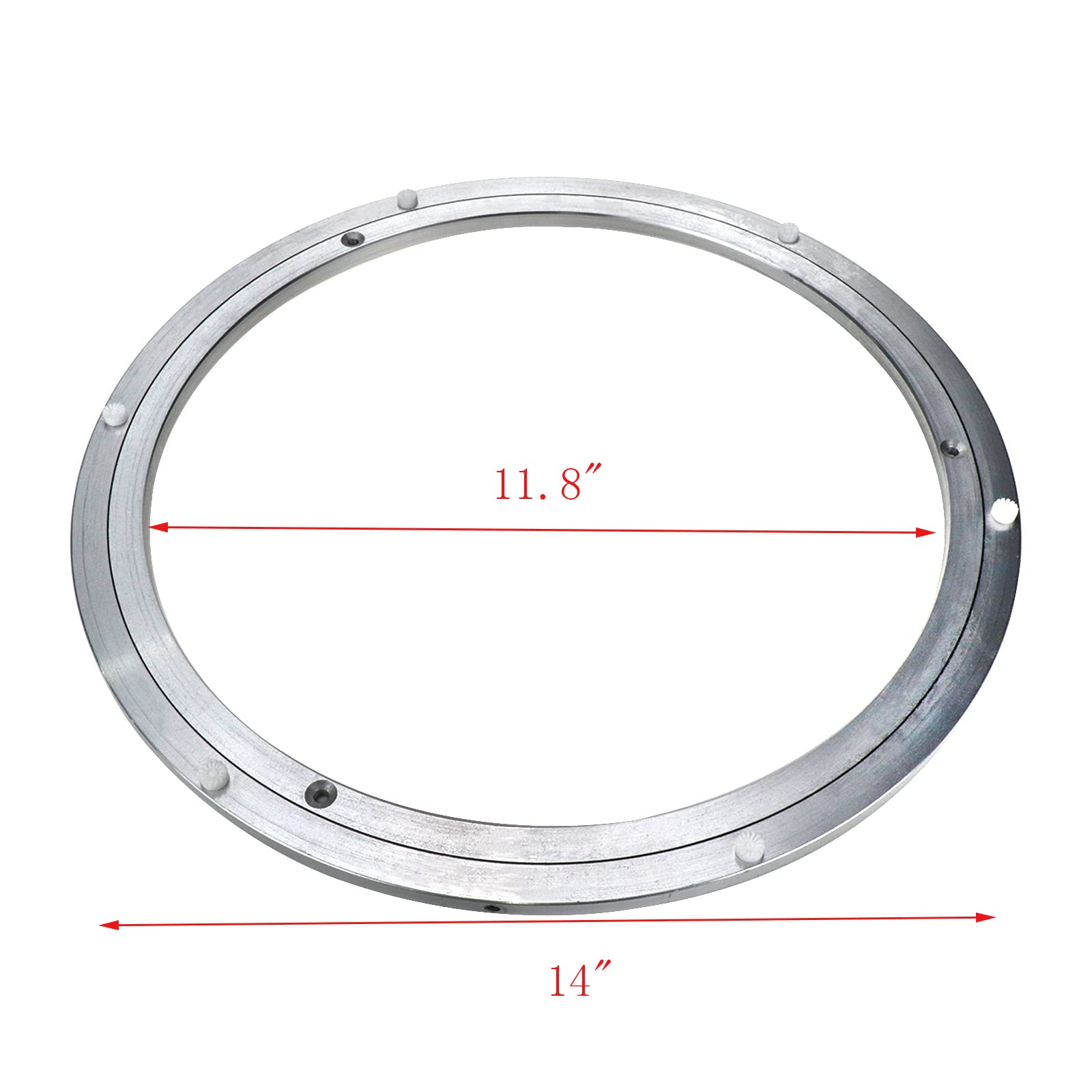 Geesatis Table Turntable Accessories Metal Lazy Susan Hardware Rotating Turntable Bearing Round Swivel Plate, 14 inch, 1 Pcs
