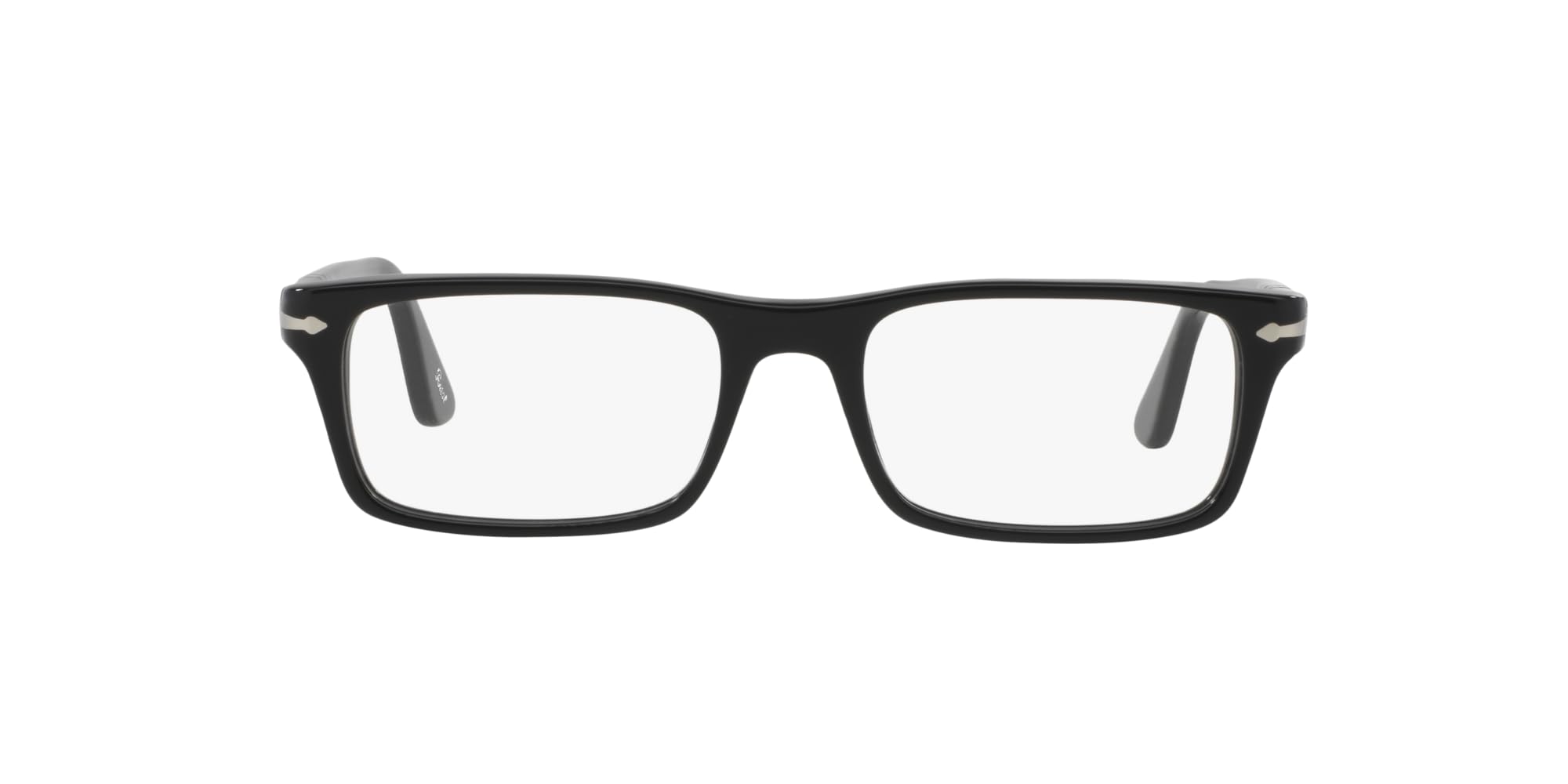 Persol PO3050V Rectangular Prescription Eyewear Frames, Black/Demo Lens, 55 mm