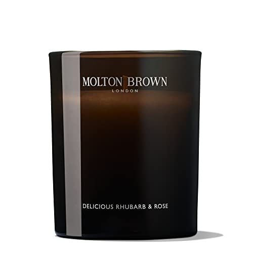 Molton Brown Delicious Rhubarb & Rose Signature Scented Candle (Single Wick), 6.07 oz.