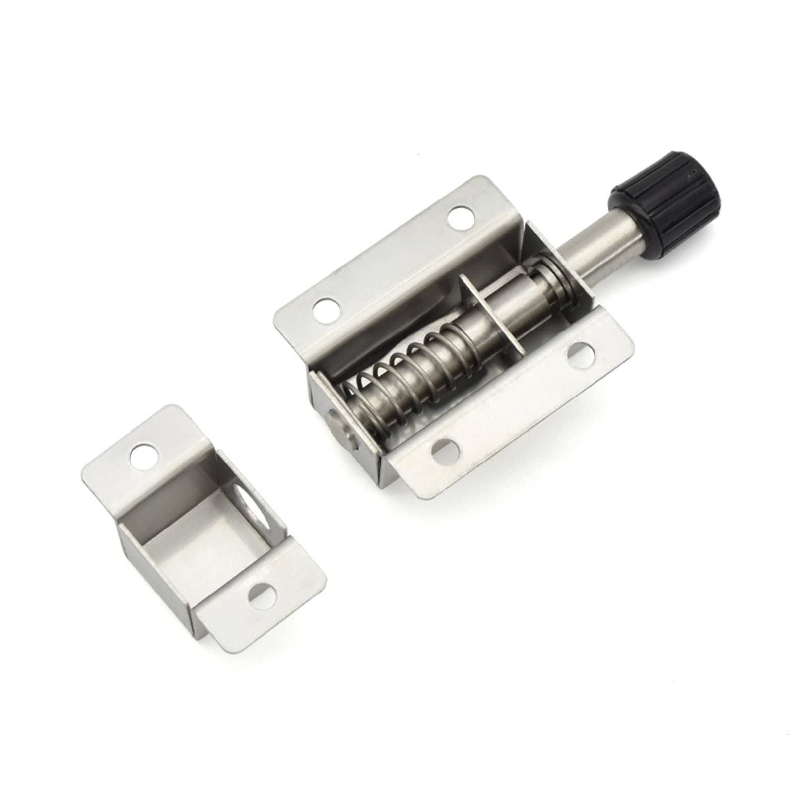 RFXCOM Door Flush Bolt 2.7 Inch Stainless Steel Door Bolt Button for Automatically Pop-up Door Security Safety Locks 1Pcs