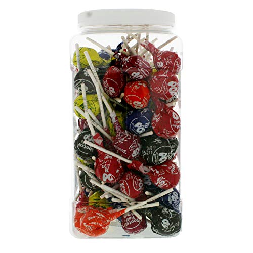 Tootsie Pops 3.75 Pound Original Tootsie Pop Suckers - Custom Assorted Flavors Bulk Original Tootsie Pop Sucker Candy in 1 Gallon Gift Ready Reusable Square Jar
