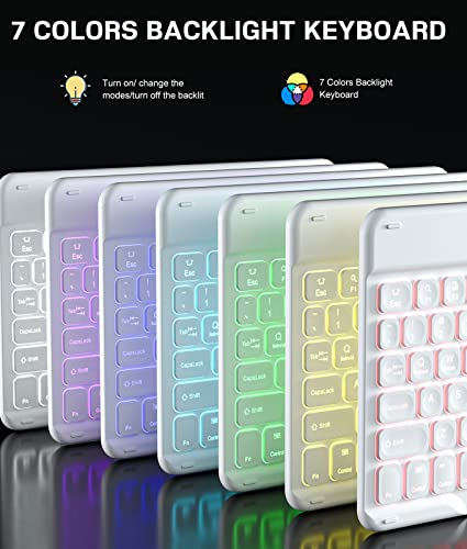 Harvopu for iPad Pro 11 inch Case with Keyboard - 7 Color Backlit Detachable Bluetooth Keyboard for iPad Pro 11-inch 2022(4th Generation)/2021(3rd Gen)/2020(2nd Gen), Green