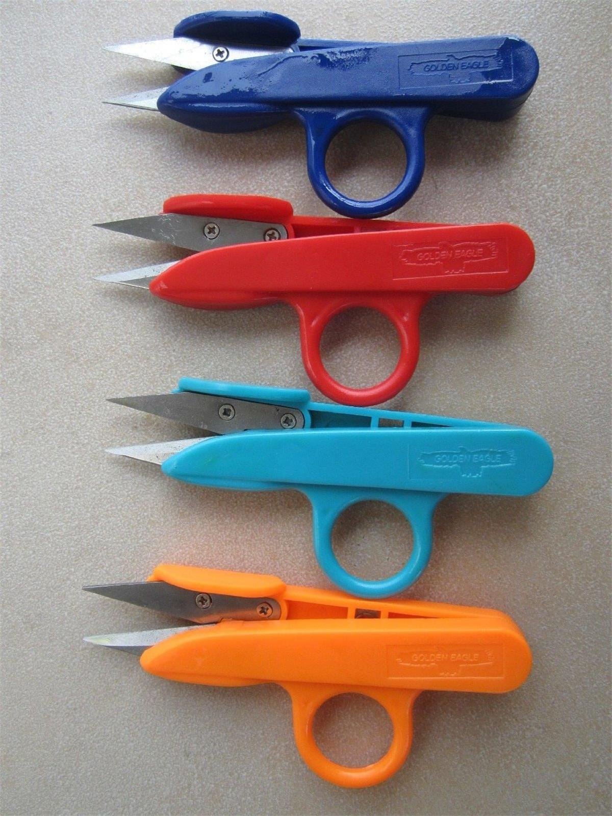 LOT OF 12PCS Random Color Sharp Point Quick-Clip Lightweight Speed Cutting Scissor for Sewing (Random Color)