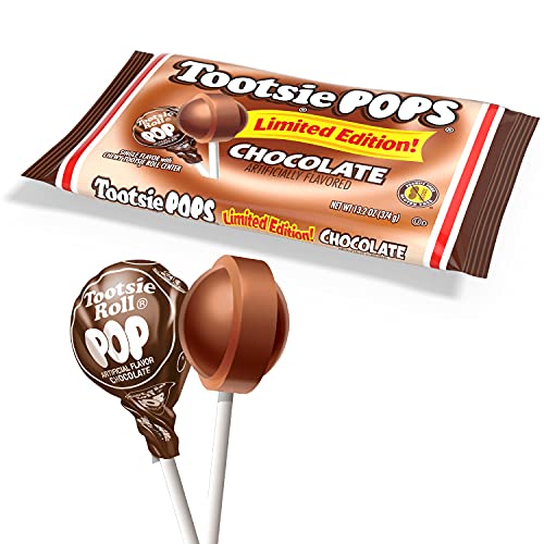 Tootsie Pops Tootsie Roll Pops Chocolate Flavor Limited Edition, Single Flavor Lollipop, 13.2 Ounce bag, 13.2 Ounce