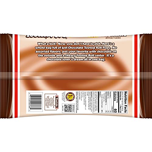 Tootsie Pops Tootsie Roll Pops Chocolate Flavor Limited Edition, Single Flavor Lollipop, 13.2 Ounce bag, 13.2 Ounce