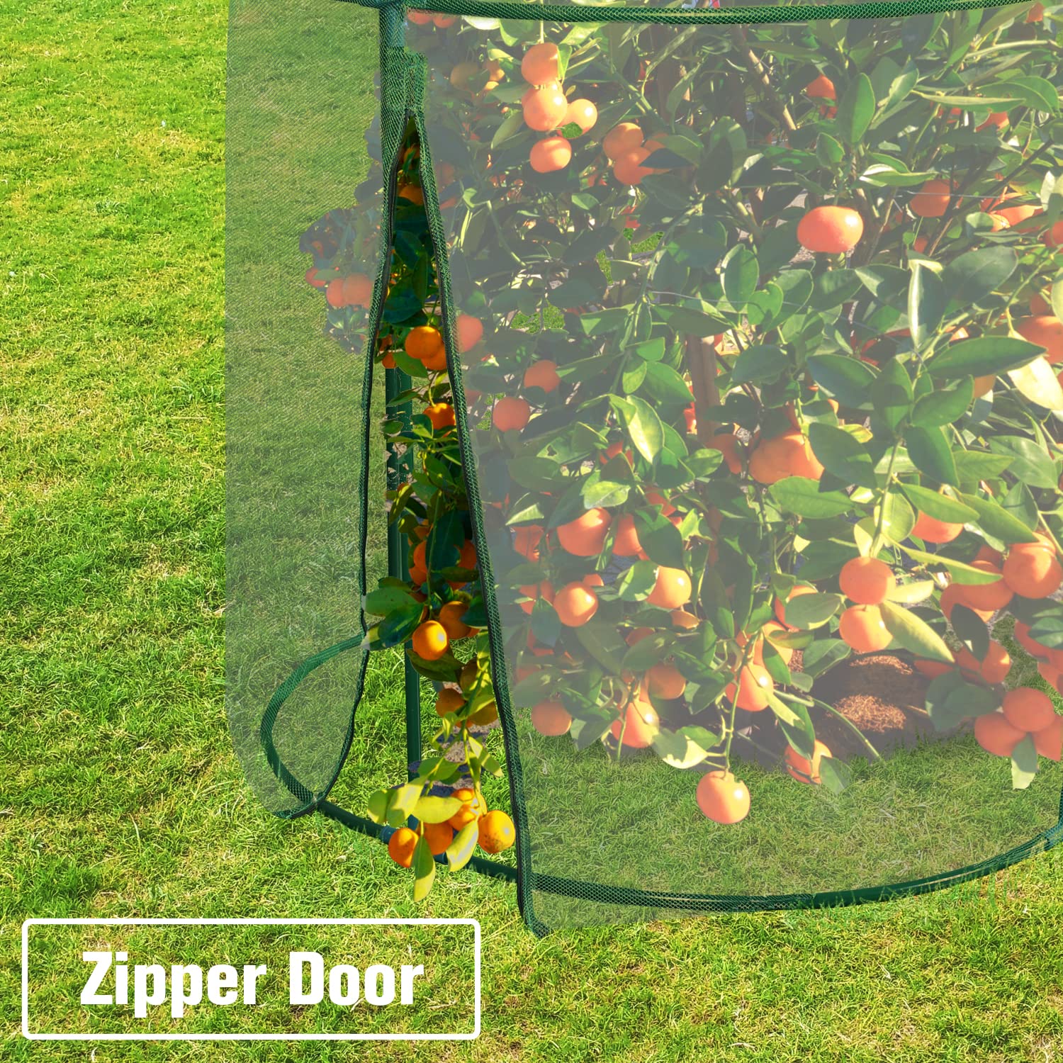 BPS 10'x3.3'x5' Crop Cage Plant Protection Netting Tent with Zipper for Vegetables Fruits and Plant, Suitable for Garden Yard and Lawn