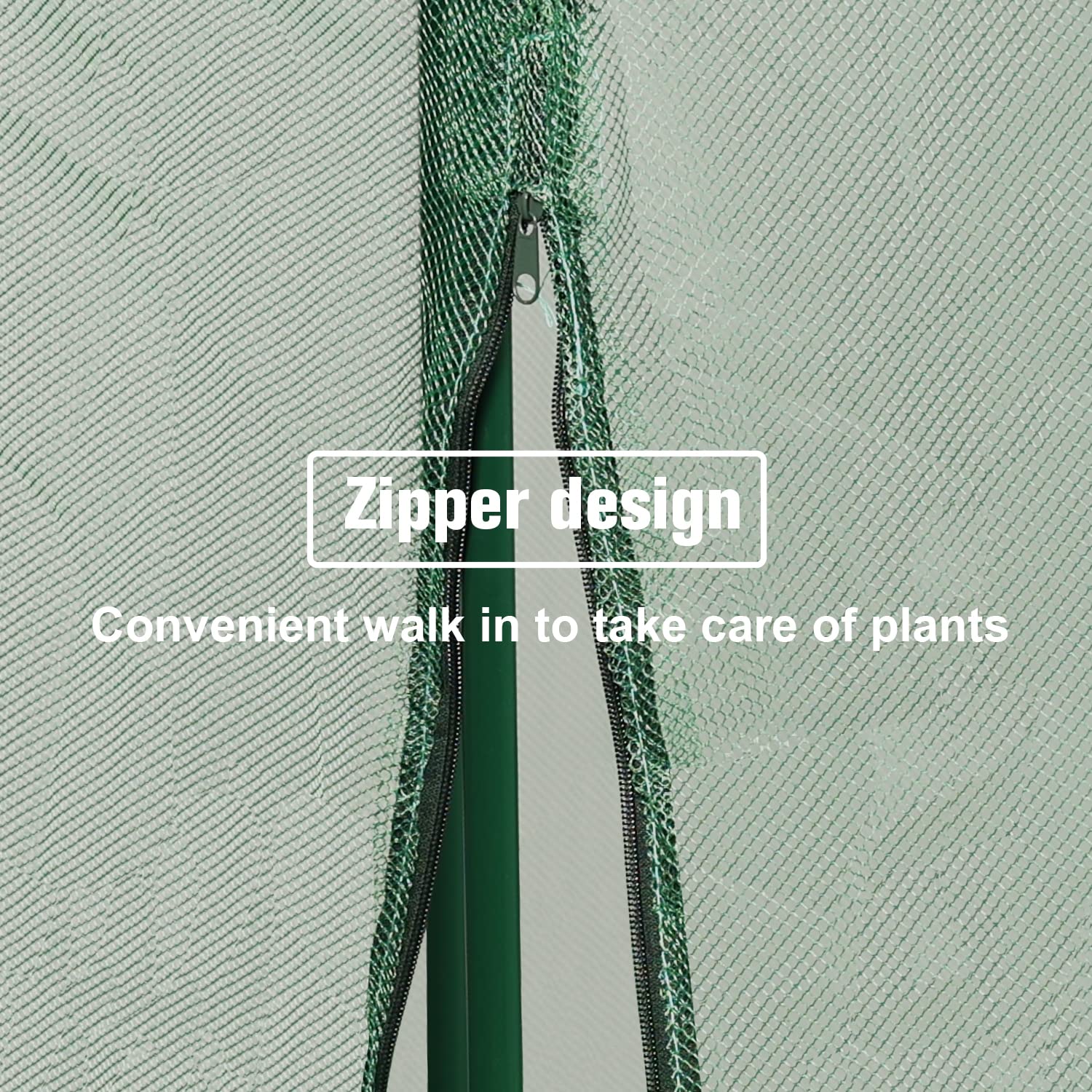 BPS 10'x3.3'x5' Crop Cage Plant Protection Netting Tent with Zipper for Vegetables Fruits and Plant, Suitable for Garden Yard and Lawn