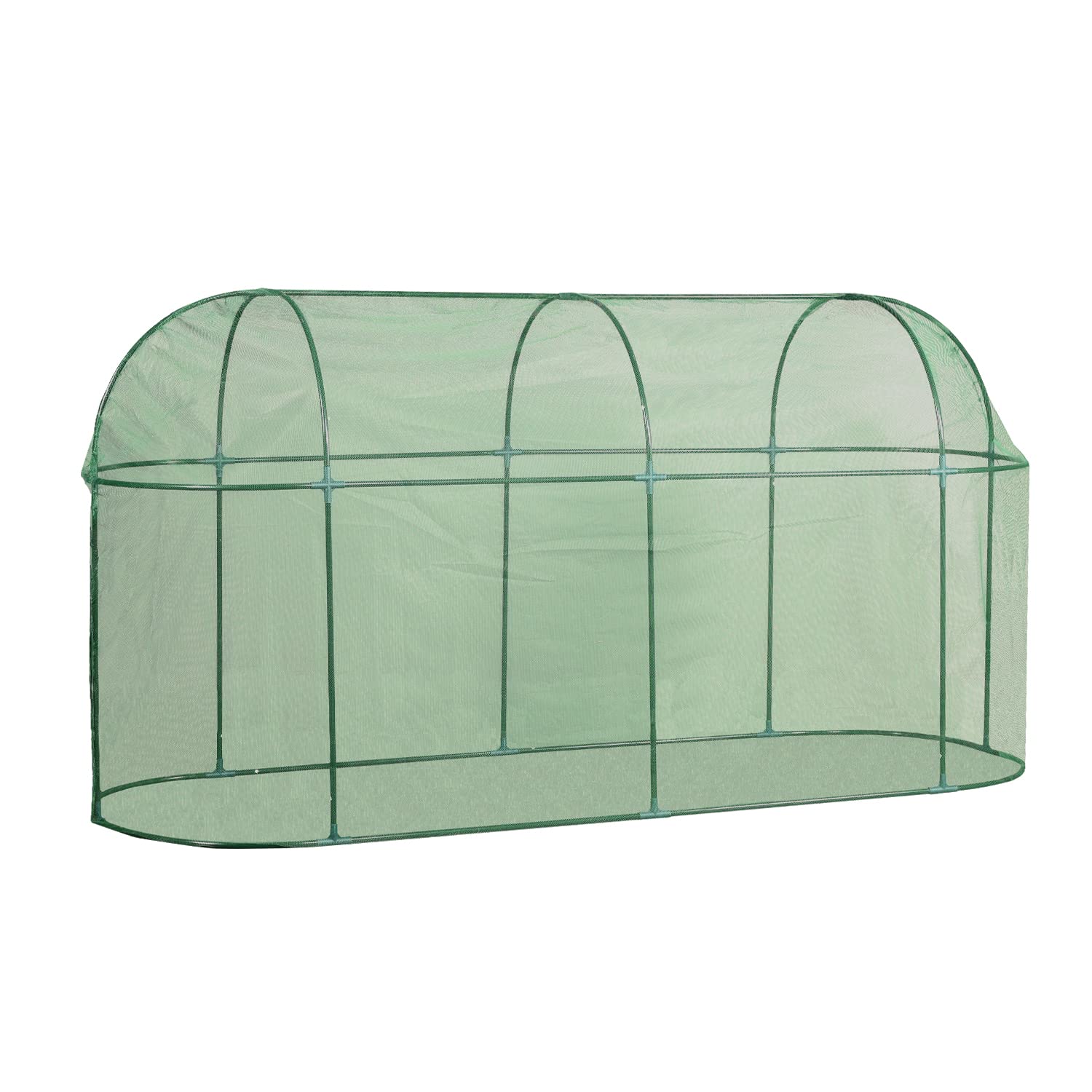 BPS 10'x3.3'x5' Crop Cage Plant Protection Netting Tent with Zipper for Vegetables Fruits and Plant, Suitable for Garden Yard and Lawn