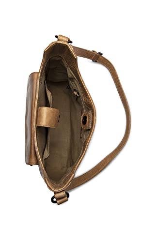 Frye Womens Melissa Magazine Crossbody Bag, Beige, One Size US