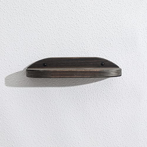 Freezing point Small Floating Shelves for Wall Set of 2 Semicircle Wood Trapezoid 10×4Inch Mini Wall Shelf Decor Plant Display Mounted Kitchen Bathroom Bedroom Corner Decorative Storage Tiny Stand
