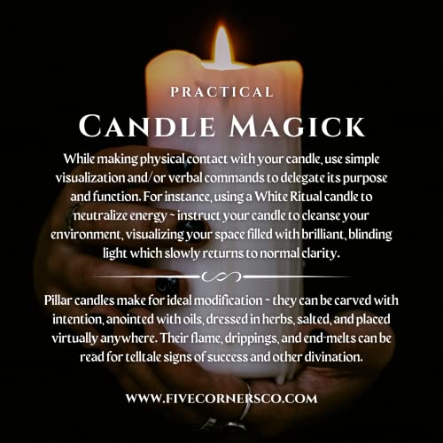 Jinx Reversal Candle by Five Corners Co - 2x4 Double Action to Banish Debt and Attract Prosperity - Candle Magic for Spells, Conjure and Witchcraft - Black Green Scented Pillar Candle