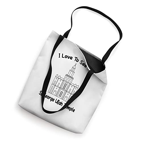 St George Utah Temple, I love to see my temple, primary Tote Bag