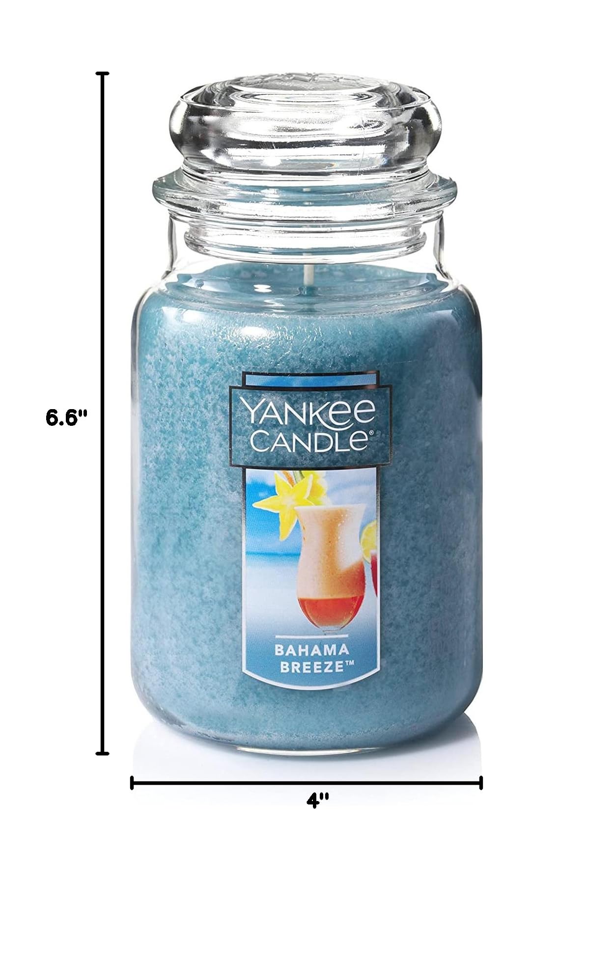 Yankee Candle Bahama Breeze Scented, Classic 22oz Large Jar Single Wick Candle, Over 110 Hours of Burn Time