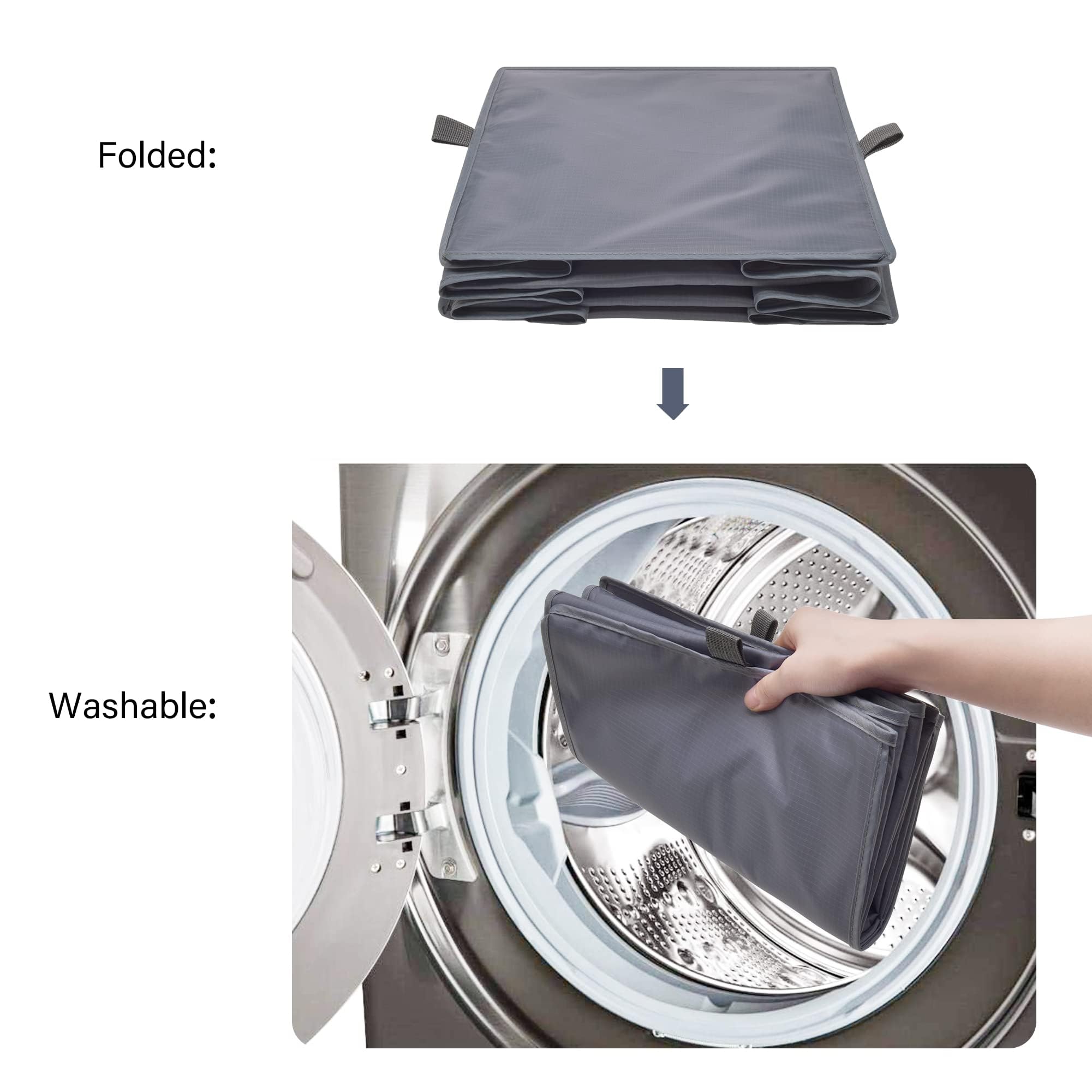 GRANNY SAYS 3-Shelf Hanging Closet Organizer, Collapsible Hanging Closet Shelves, Hanging Organizer for Closet & RV, Gray, 29 ¾" H X 12" W X 12" D, 1-Pack
