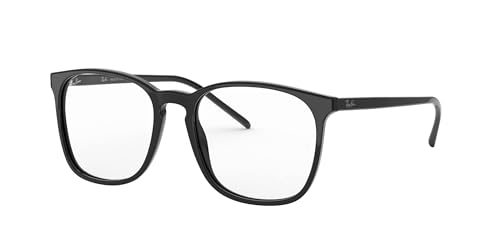 Ray-Ban RX5387 Square Prescription Eyeglass Frames, Black/Demo Lens, 52 mm