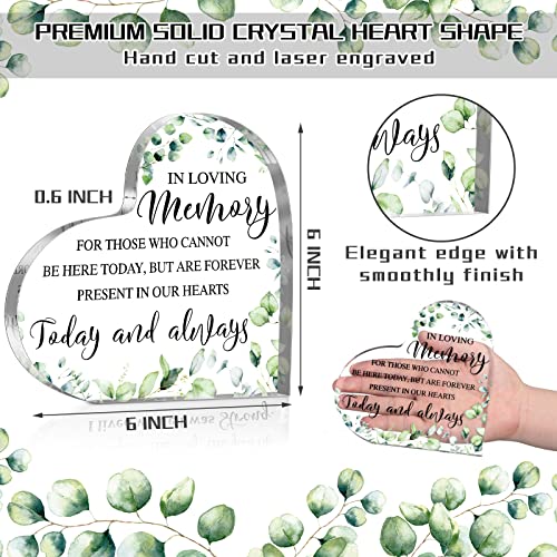 Wedding Memorial Sign, In Loving Memory Wedding Sign Remembrance Wedding Sign, Heart Acrylic In Memory of for Wedding Table Centerpieces Ceremony Reception Anniversary Decoration (Elegant Style)