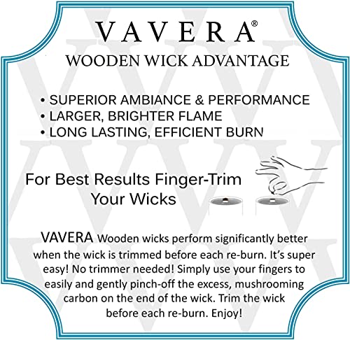 VAVERA Luxury Gardenia Bouquet Long Burning Wood Wick Natural Soy Luxury Candles (14oz Matt White Jar) transforms Any Space. Hand-Made in The USA. Fresh Gardenia is The Elegant Addition to Your Home.