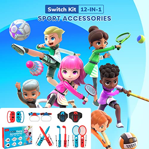 Switch Sports Accessories - CODOGOY 12 in 1 Switch Sports Accessories Bundle for Nintendo Switch Sports, Family Accessories Kit Compatible with Switch/Switch OLED Sports Games