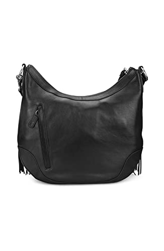 Frye Melissa Woven Large Scooped Hobo, Black