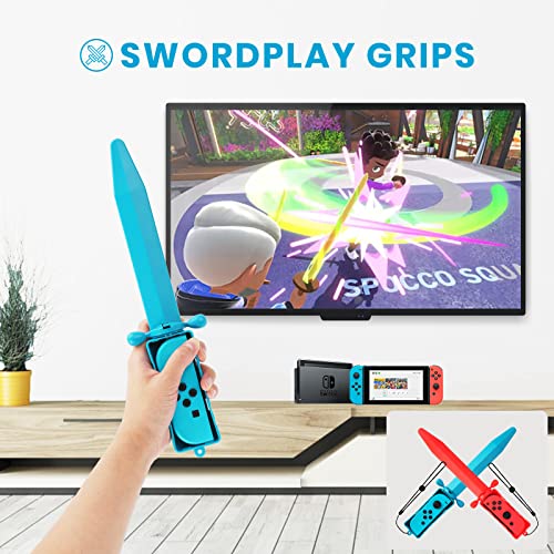 Switch Sports Accessories - CODOGOY 12 in 1 Switch Sports Accessories Bundle for Nintendo Switch Sports, Family Accessories Kit Compatible with Switch/Switch OLED Sports Games