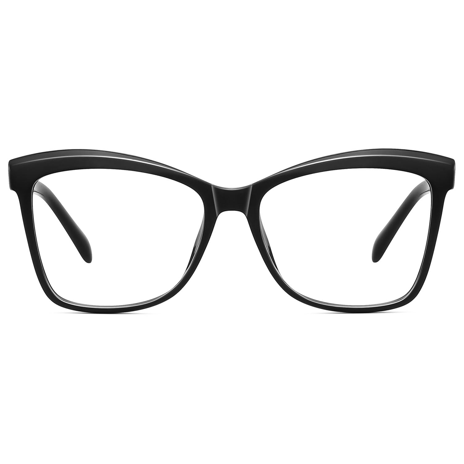 MEETSUN Oversized Cat Eye Blue Light Blocking Glasses Women Trendy Big Frame Computer Eyewear Cateye Black