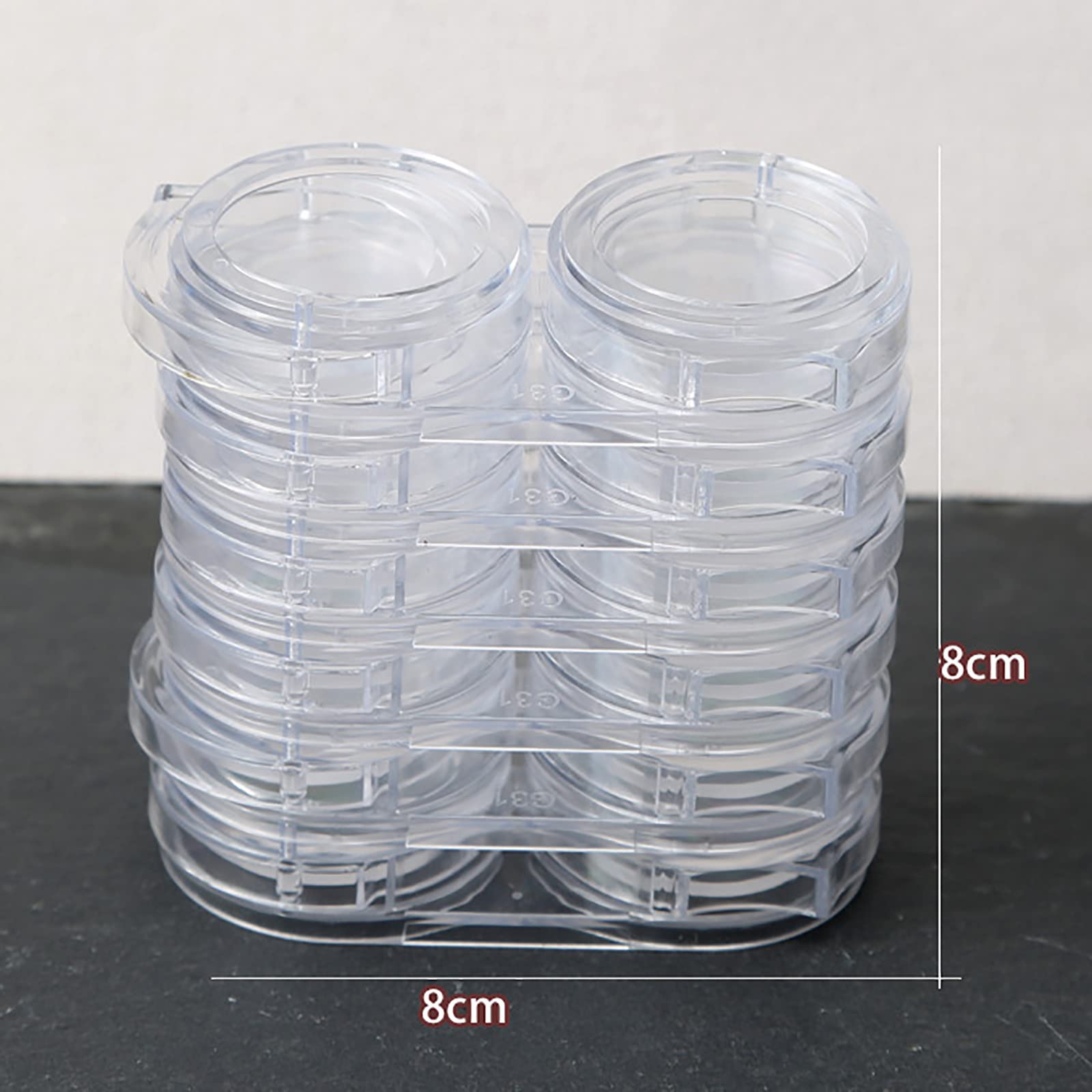Nail Tip Box False Empty Nail Tips Organizer Storage Box with 12 Number Spaces Storage Case Container Nail Box Plastic Grid Box for Fingernail Crystal, Jewelry, Nail Accessories (Clear)