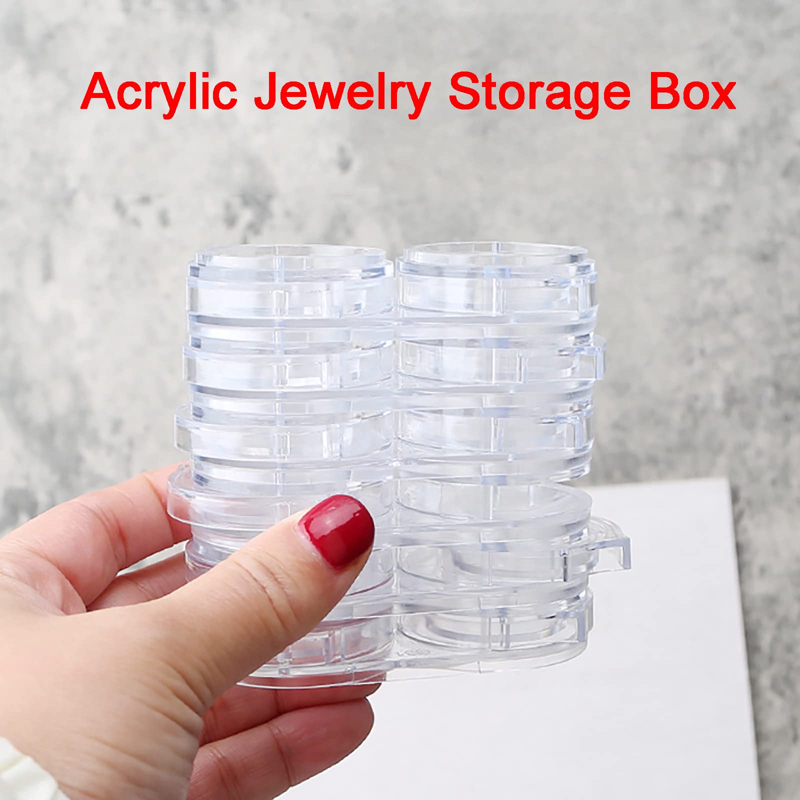 Nail Tip Box False Empty Nail Tips Organizer Storage Box with 12 Number Spaces Storage Case Container Nail Box Plastic Grid Box for Fingernail Crystal, Jewelry, Nail Accessories (Clear)