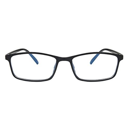 Shiratori Nerd Retro Rectangular Blue Light Blocking Glasses, Computer Reading/Games/TV/Cell Phone Glasses for Women Men Sand Black