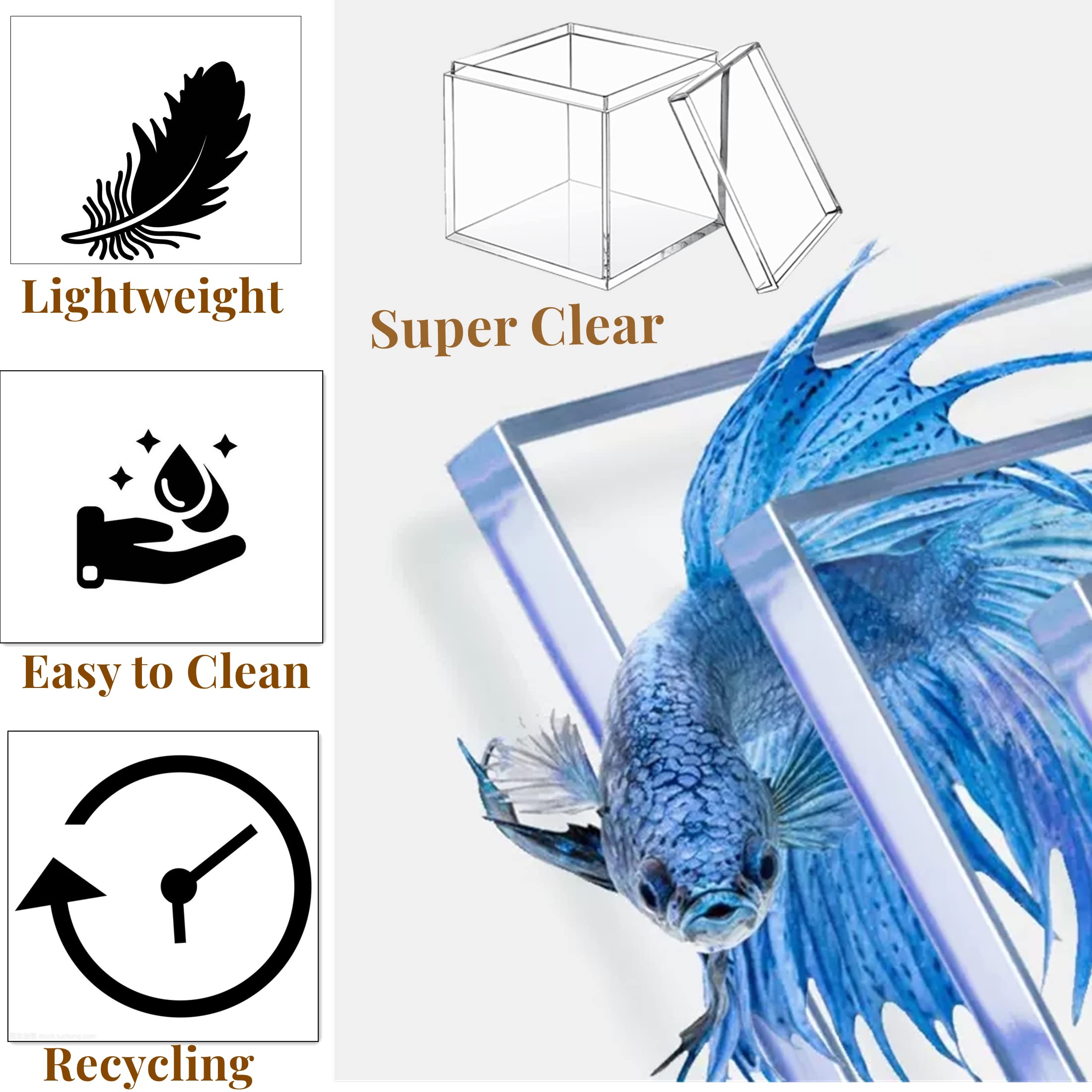Acrylic Box,12 Pack 2.16x2.16x2.16 Inch Clear Boxes with Lid Transparent Small Display Square Cube Easter Birthday Graduation Candy Jewlry Presents Party Favor Gift Wrap Box