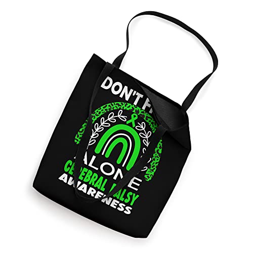 Cerebral Palsy Awareness Green Leopard Print Ribbon Tote Bag