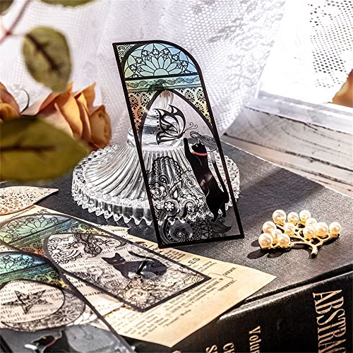 LCCK 6pcs Office Reading Butterfly Stationery Black Cat Cute Page Markers Book Mark Bookmarks Page Clips(B)