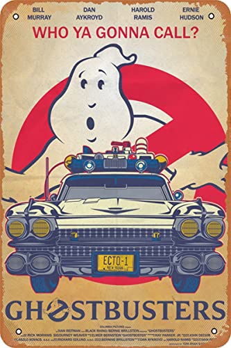 MIPIADOLIM Retro Metal Sign Vintage Tin Sign Movie Ghostbusters Poster for Bar Man Cave Cafe Office Home Wall Decor Gift 12 X 8 inch