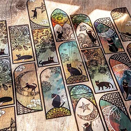 LCCK 6pcs Office Reading Butterfly Stationery Black Cat Cute Page Markers Book Mark Bookmarks Page Clips(B)