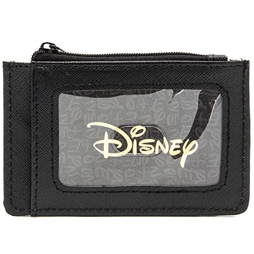 Buckle-Down Women's Wallet ID/Card Holder-Mickey Mouse Head Monogram Black/White, 4.5" x 3.0"