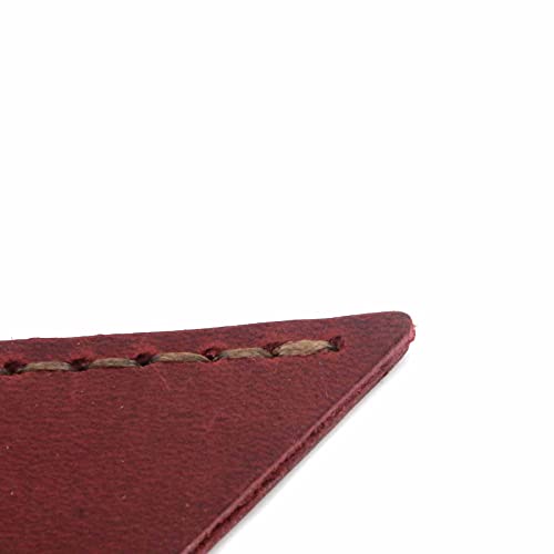 Quluxe 4 Pcs Leather Triangle Bookmark Page Corner Genuine Leather Bookmark Personalized Handmade Reading Book Marker for Bookworm Book Lover Gifts- Coffee, Brown, Red