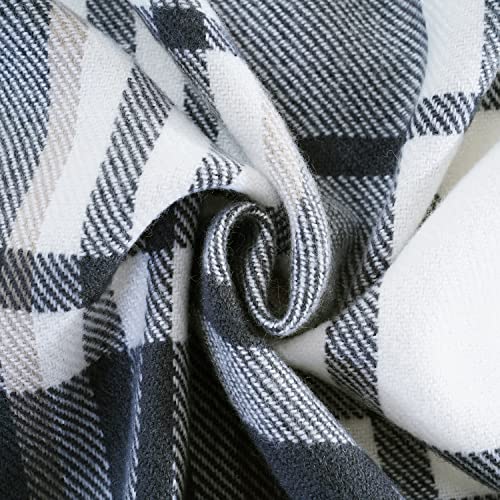 Bangya Acrylic Plaid Throw Blanket with Decorative Fringe for Travel,Bed, Sofa, Couch,Office ( 50inch x 60inch)